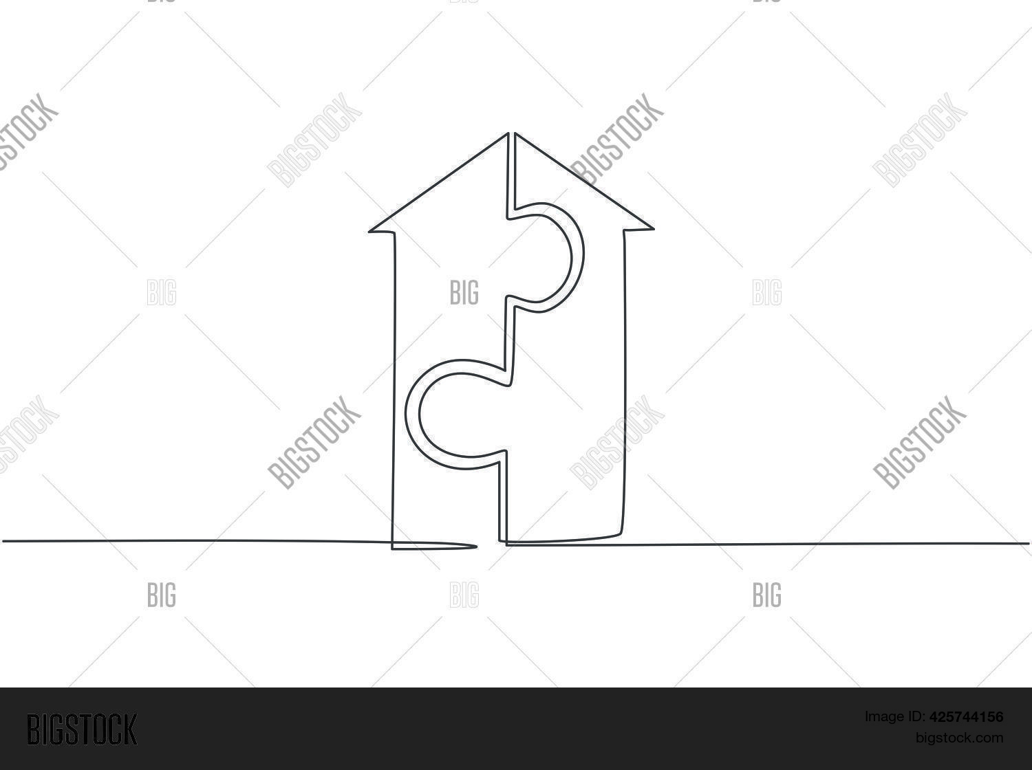 Single Continuous Vector And Photo Free Trial Bigstock
