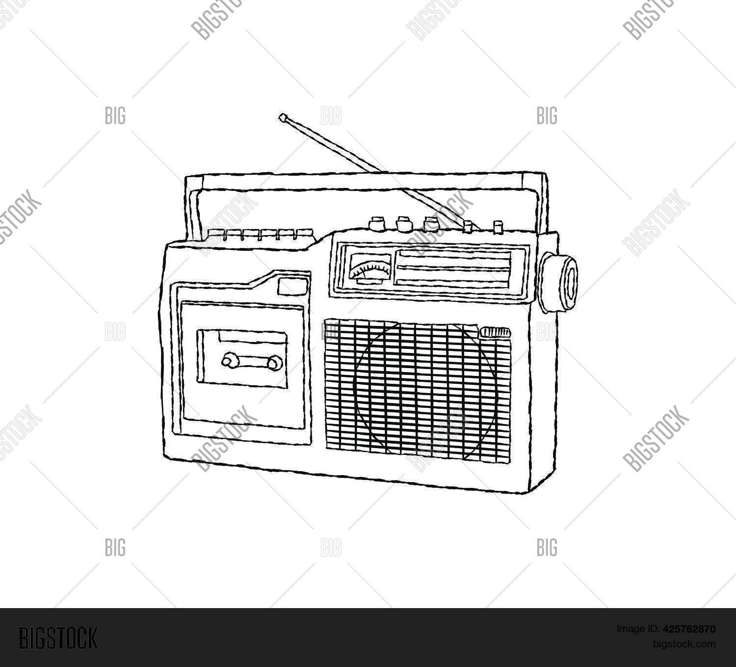 Retro Radio Hand Vector & Photo (Free Trial) | Bigstock