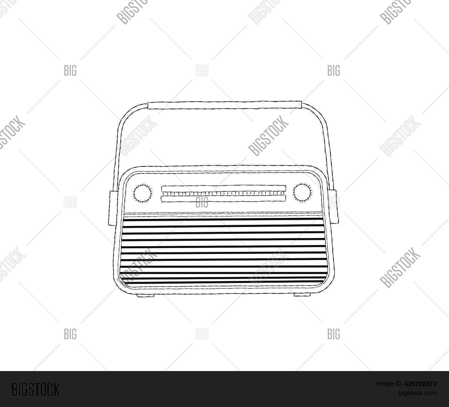 Retro Radio Hand Vector & Photo (Free Trial) | Bigstock
