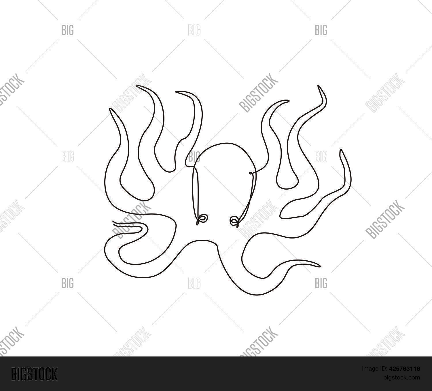 Octopus Continuous Vector & Photo (Free Trial) | Bigstock