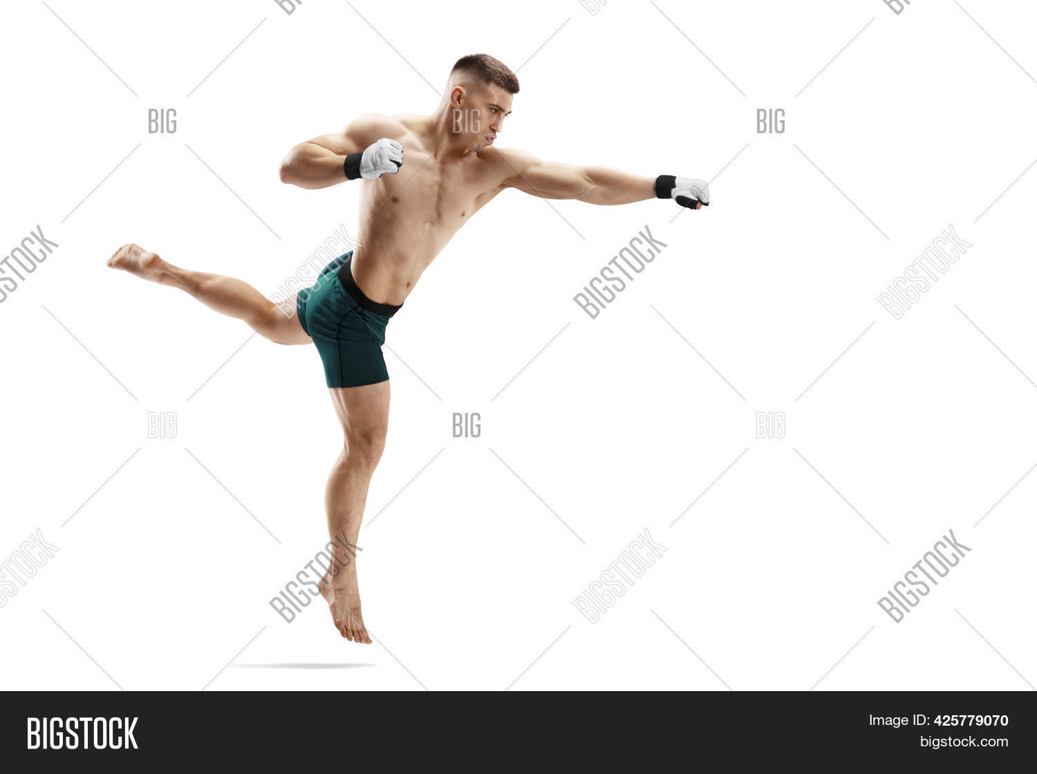 Mma Kick. Straight Image & Photo (Free Trial) | Bigstock