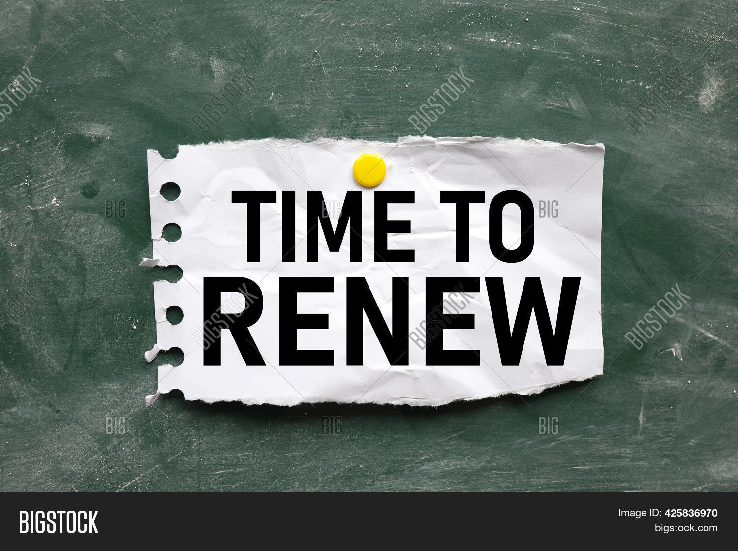 Time Renew. Text On Image & Photo (Free Trial) | Bigstock