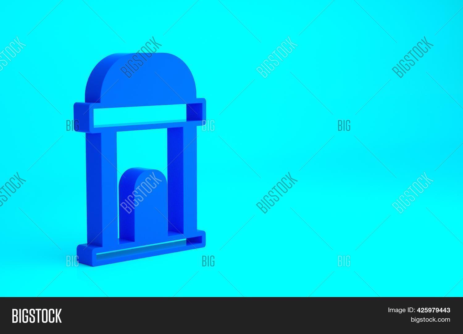Blue Old Crypt Icon Image & Photo (Free Trial) | Bigstock