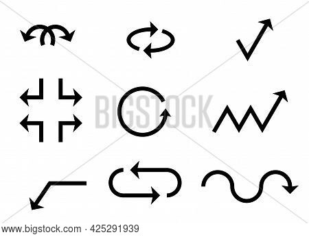 Set Black Arrows Vector & Photo (Free Trial) | Bigstock