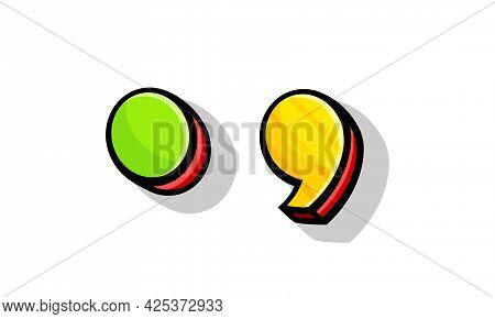 Bright Dot Comma Vector & Photo (Free Trial) | Bigstock