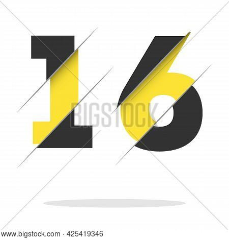 16 1 6 Number Logo Vector & Photo (Free Trial) | Bigstock