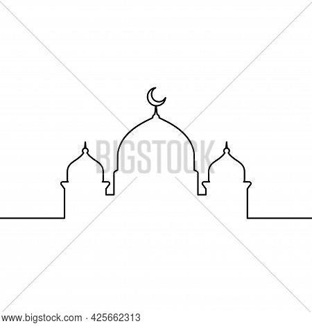 Mosque Line Art Vector & Photo (Free Trial) | Bigstock