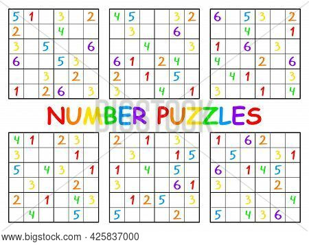 Number Puzzles - Six Vector & Photo (Free Trial) | Bigstock