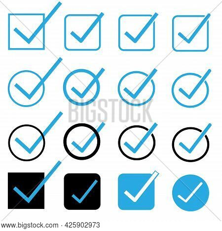 Blue Tick Checkbox On Vector & Photo (Free Trial) | Bigstock