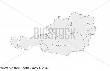 Simple Map Austria Vector & Photo (Free Trial) | Bigstock