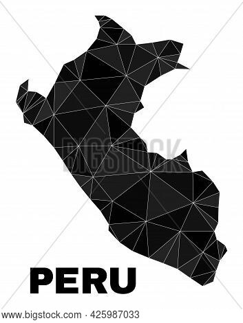 Low-poly Peru Map. Vector & Photo (Free Trial) | Bigstock