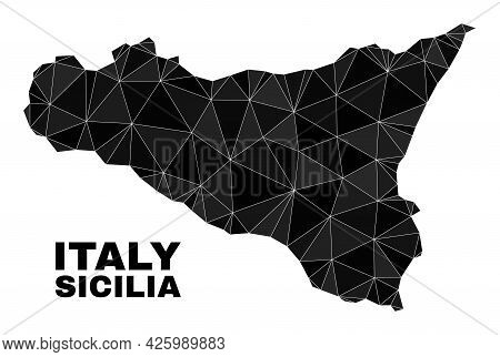 Lowpoly Sicilia Map. Vector & Photo (Free Trial) | Bigstock