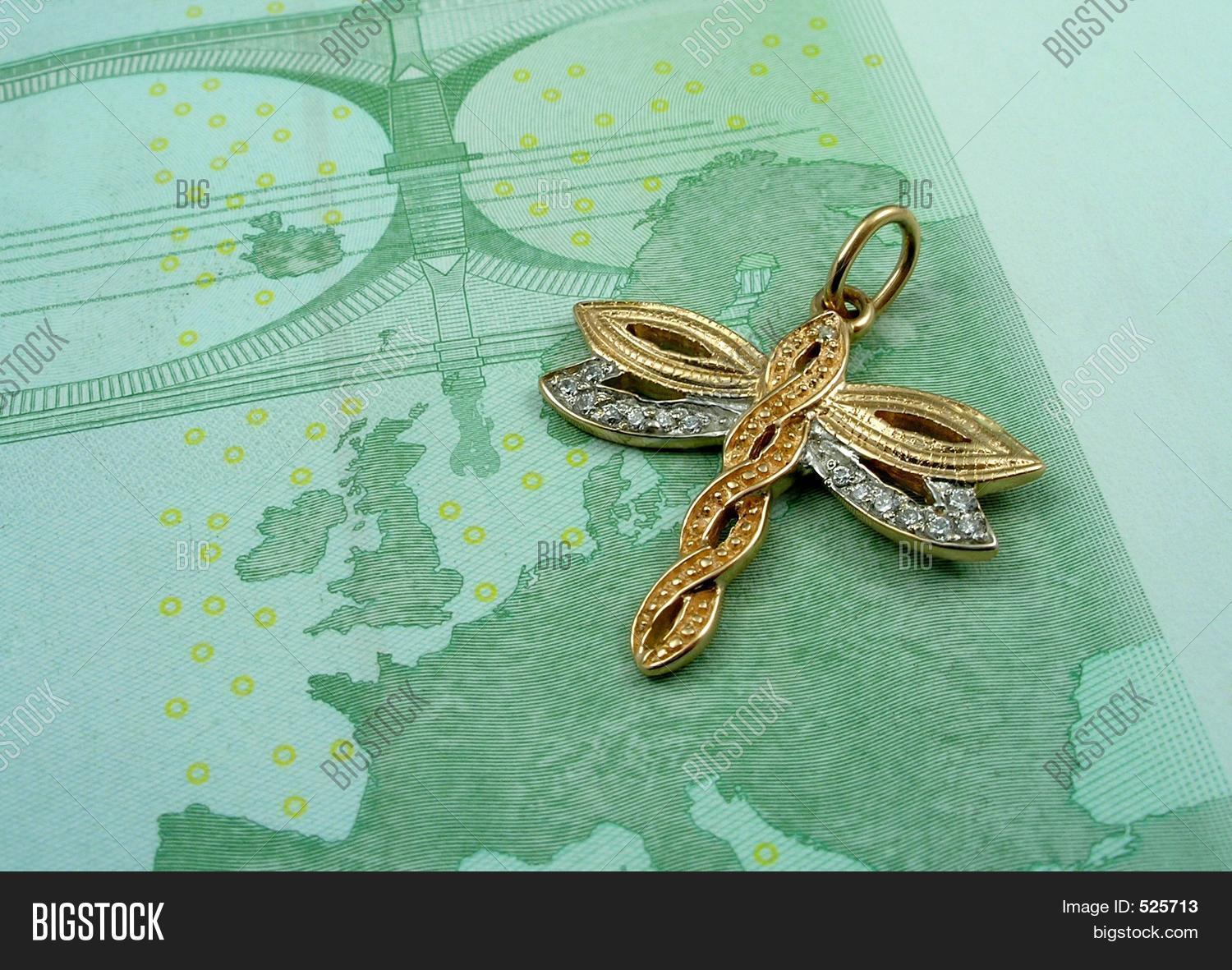 Gold Dragonfly On Image & Photo (Free Trial) | Bigstock