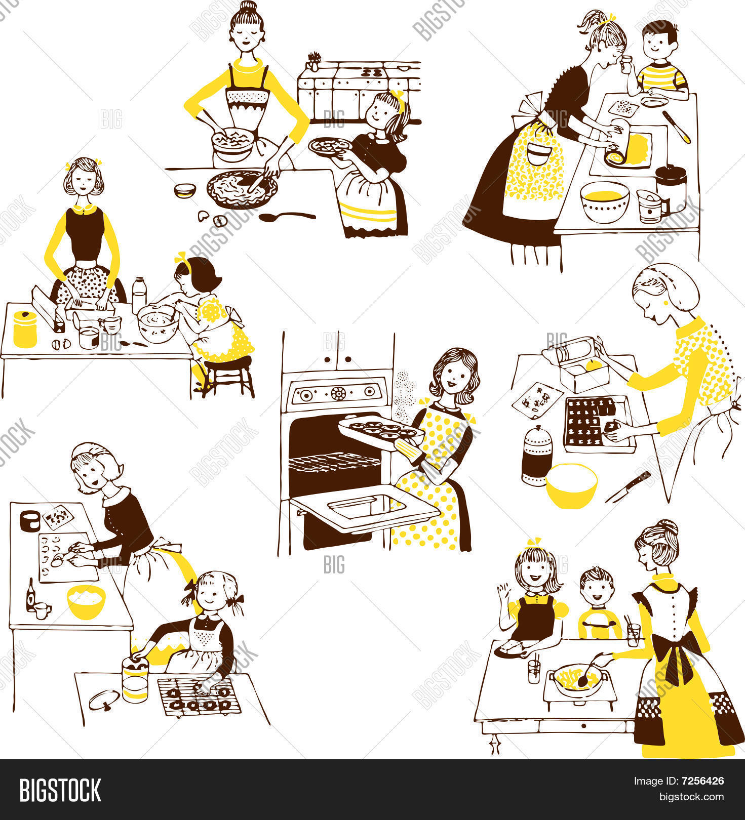 Hand Drawn Cooking Vector & Photo (Free Trial) | Bigstock