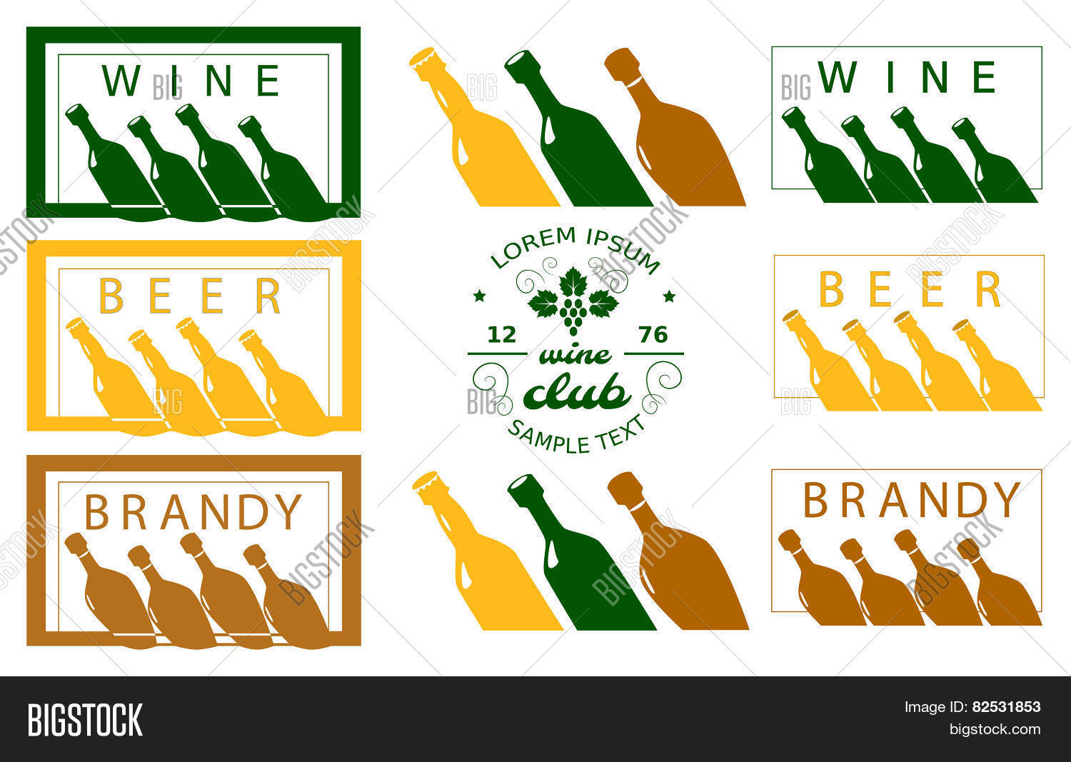 Alcohol Labels.eps Vector & Photo (Free Trial) | Bigstock
