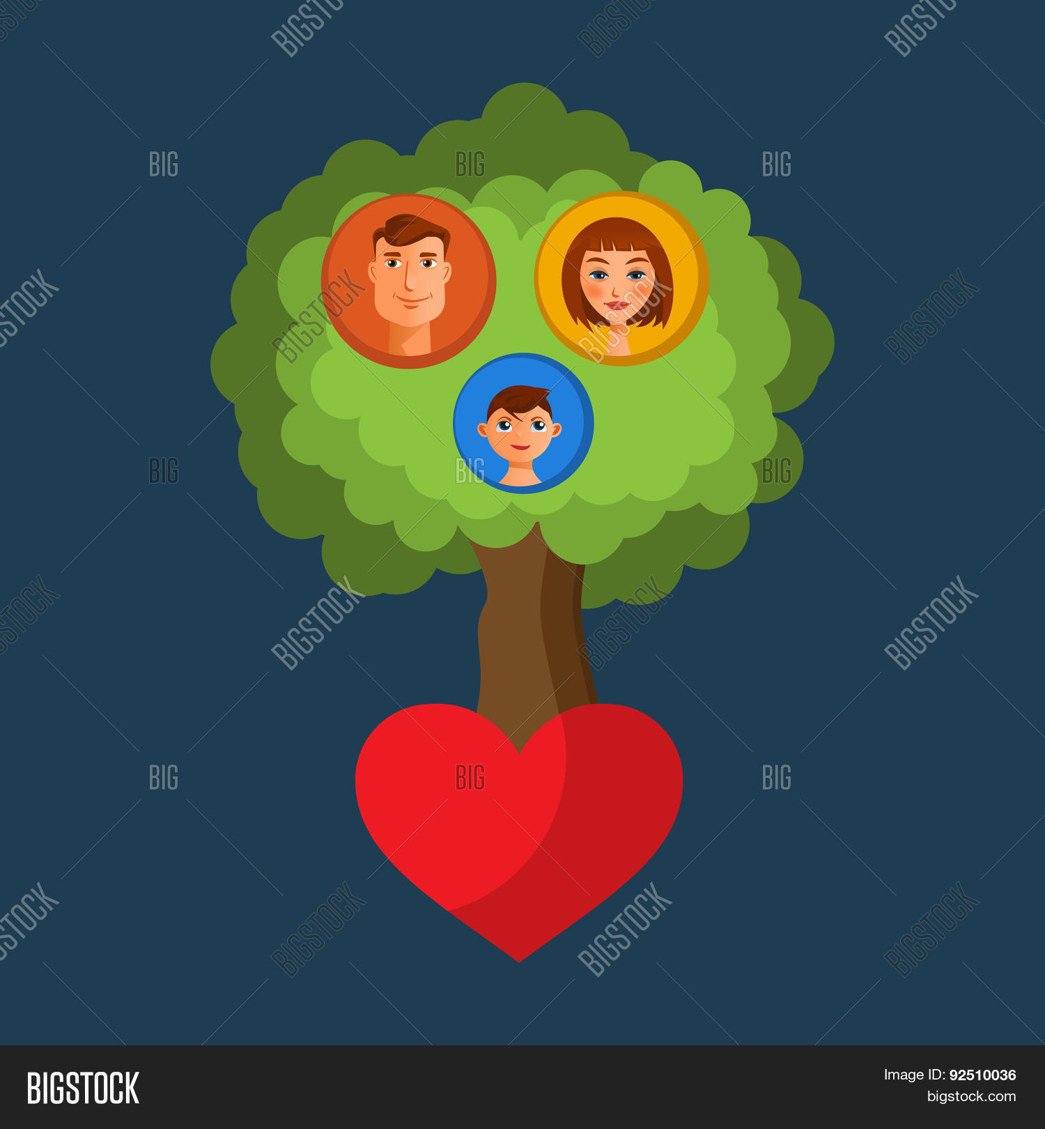 Big Family Tree Cartoon