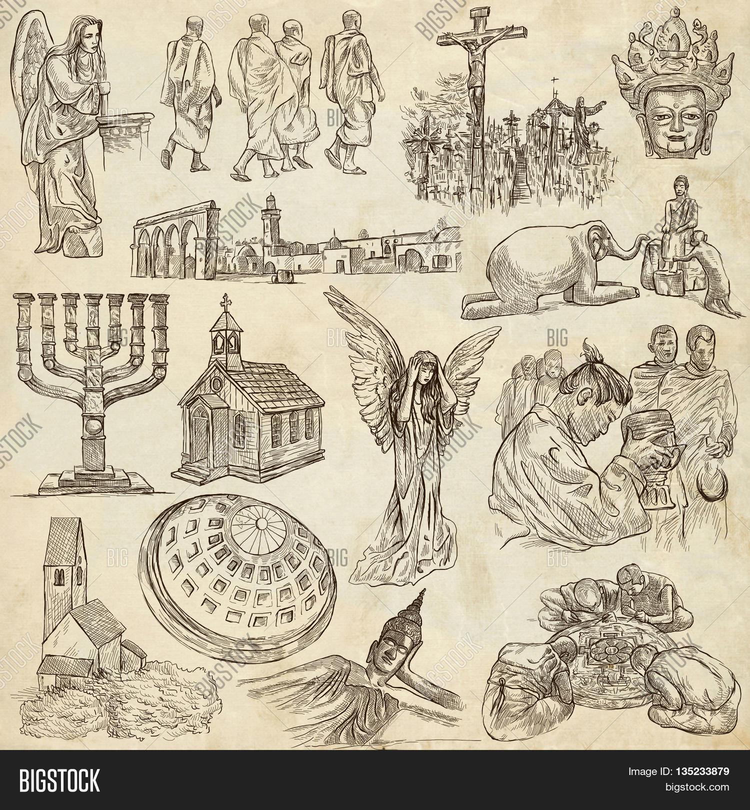 Sketching RELIGION Image & Photo (Free Trial) | Bigstock