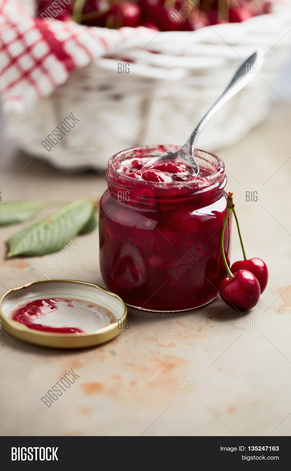 Cherry Jam Jar, Fresh Image & Photo (Free Trial) | Bigstock