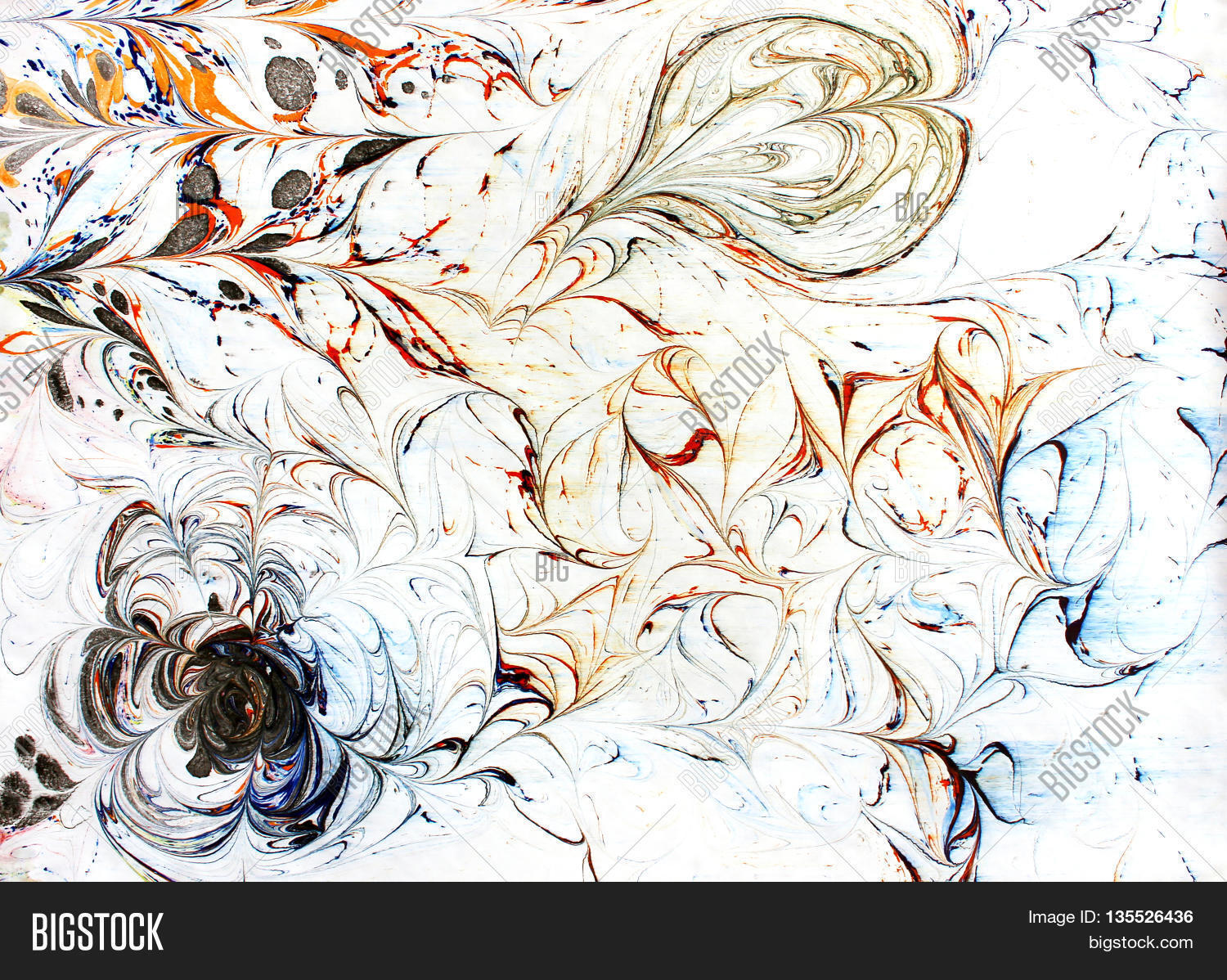 Hand Drawn Ebru Image & Photo (Free Trial) | Bigstock
