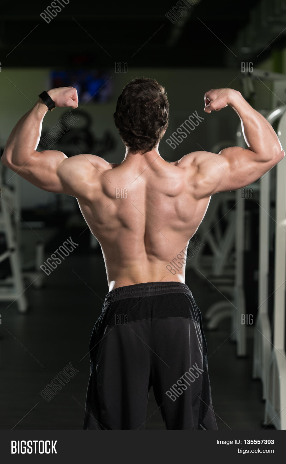 Muscular Man Flexing Image & Photo (Free Trial) | Bigstock