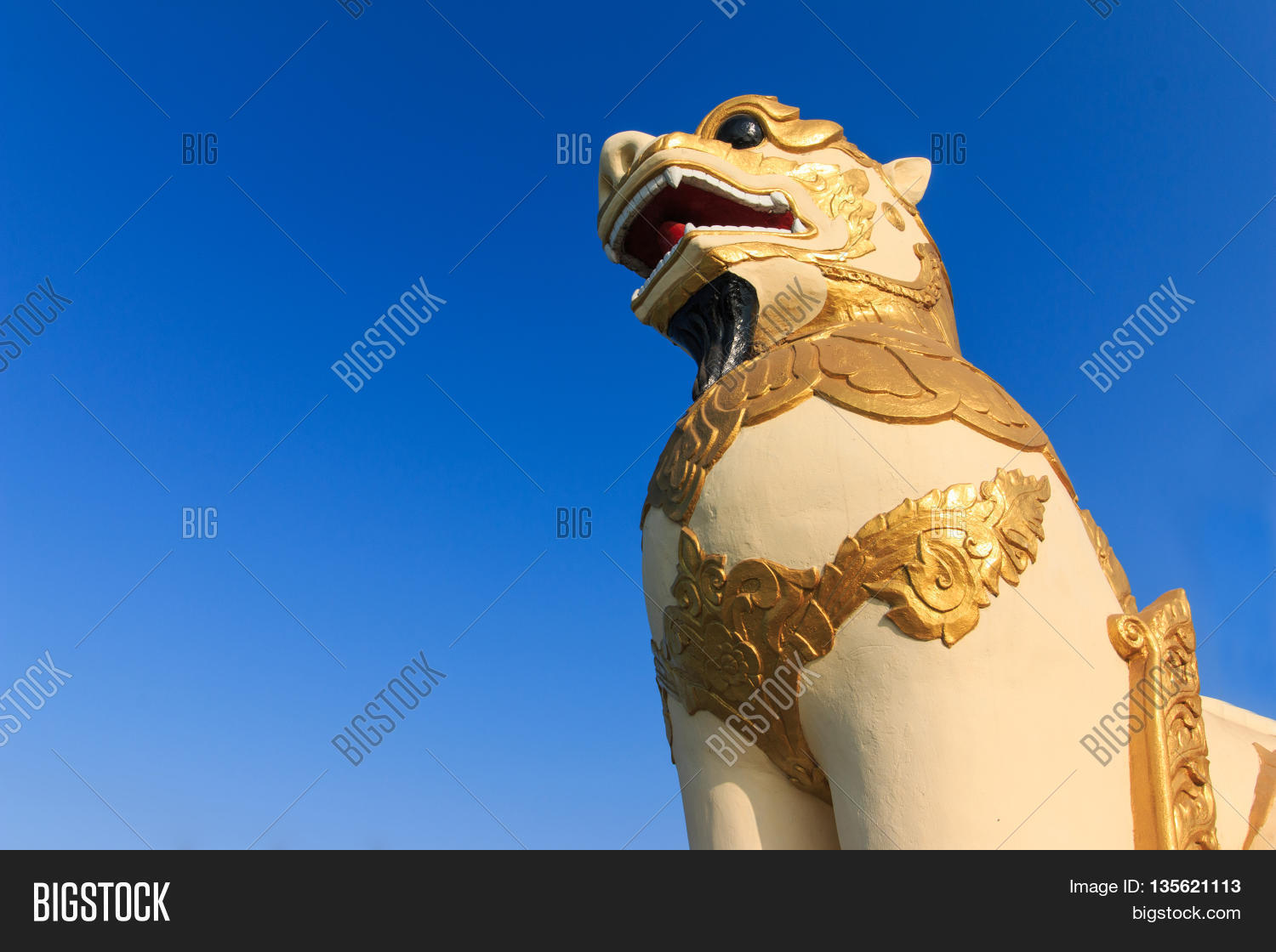 Myanmar Lion Statue. Image & Photo (Free Trial) | Bigstock