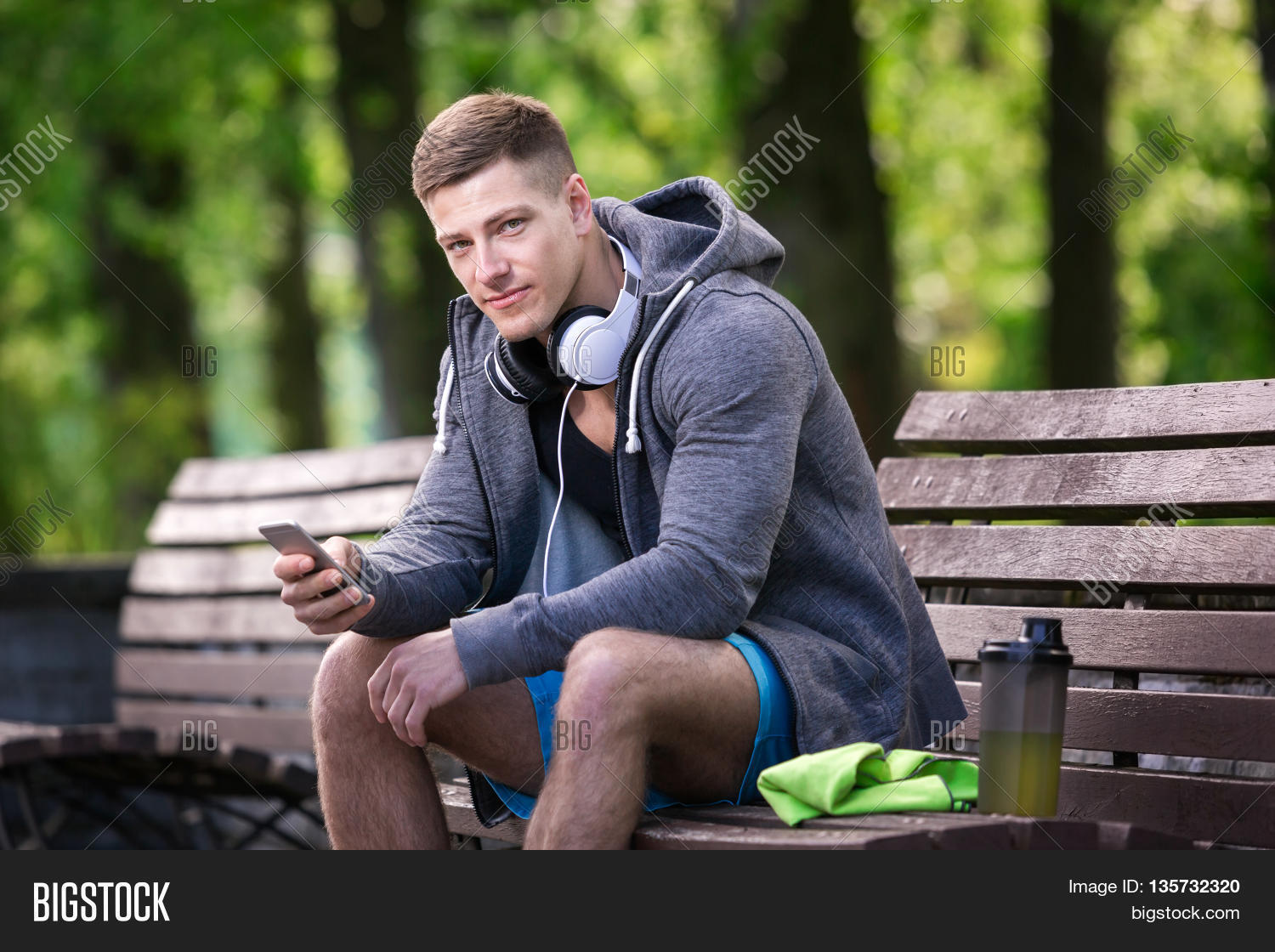 Young Man Sitting Park Image & Photo (Free Trial) | Bigstock