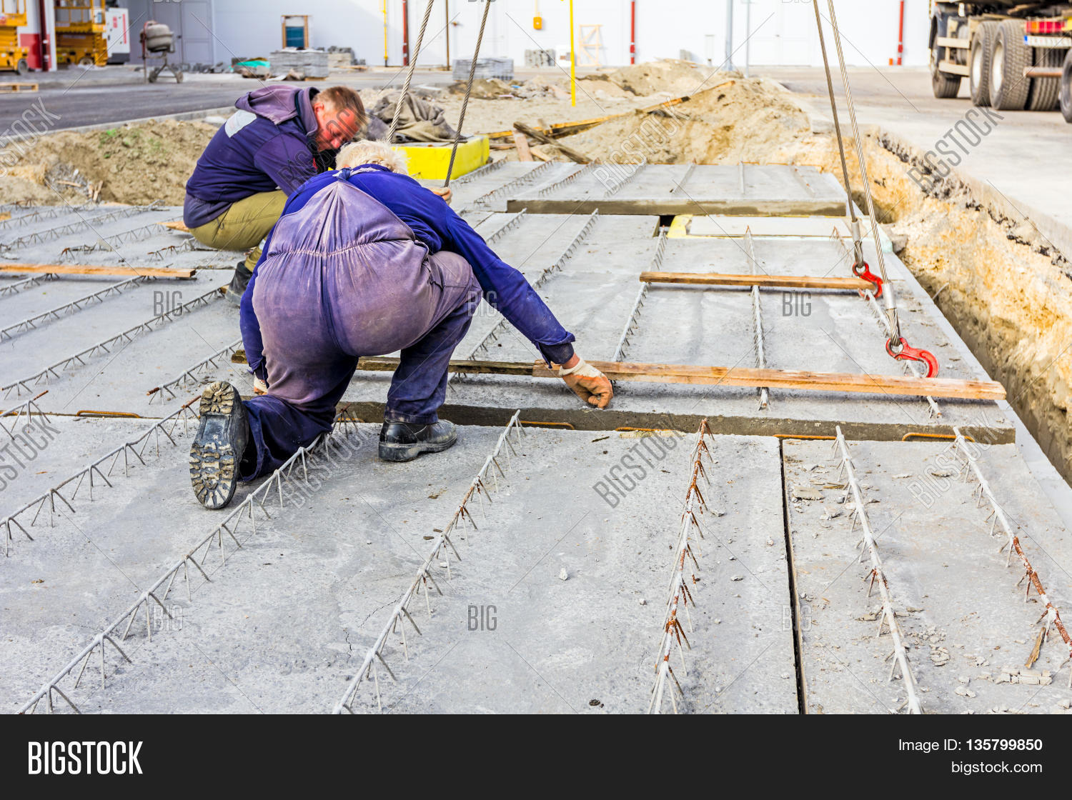Workers Set Concrete Image & Photo (Free Trial) | Bigstock