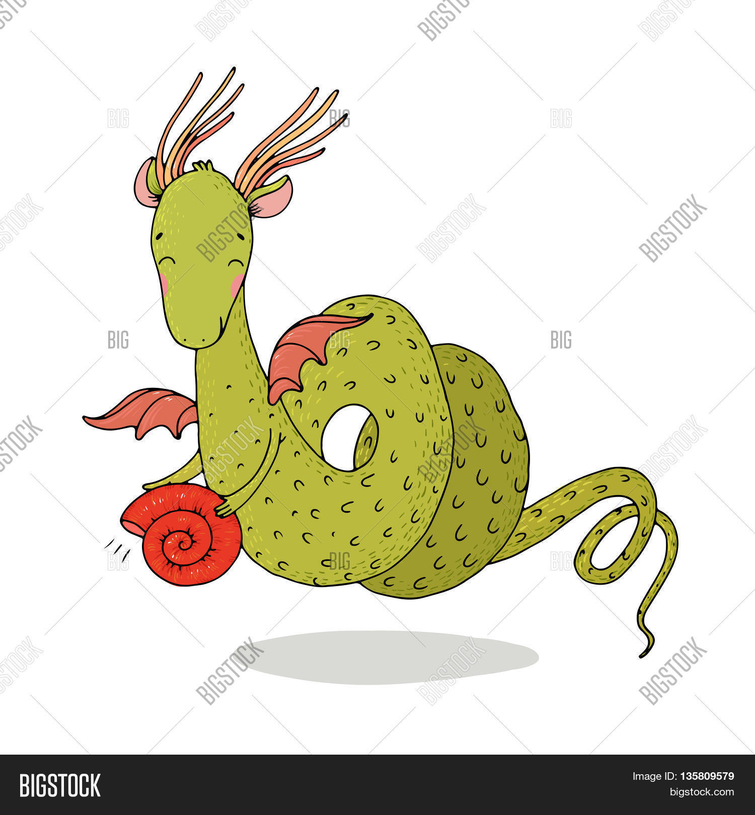 Magic Dragon Shell On Vector & Photo (Free Trial) | Bigstock