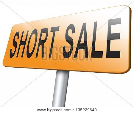 Short Sale Reduced Image & Photo (Free Trial) | Bigstock