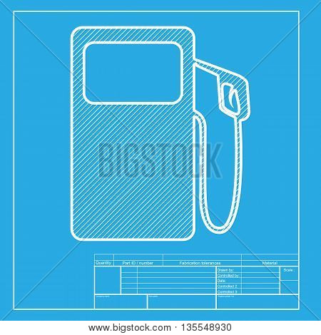 Gas Pump Sign. White Vector & Photo (Free Trial) | Bigstock