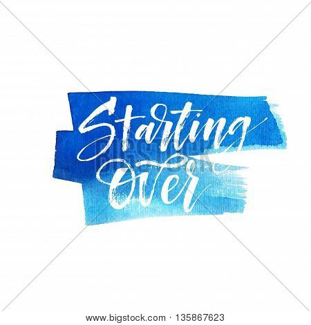 Starting Over Phrase Vector & Photo (Free Trial) | Bigstock