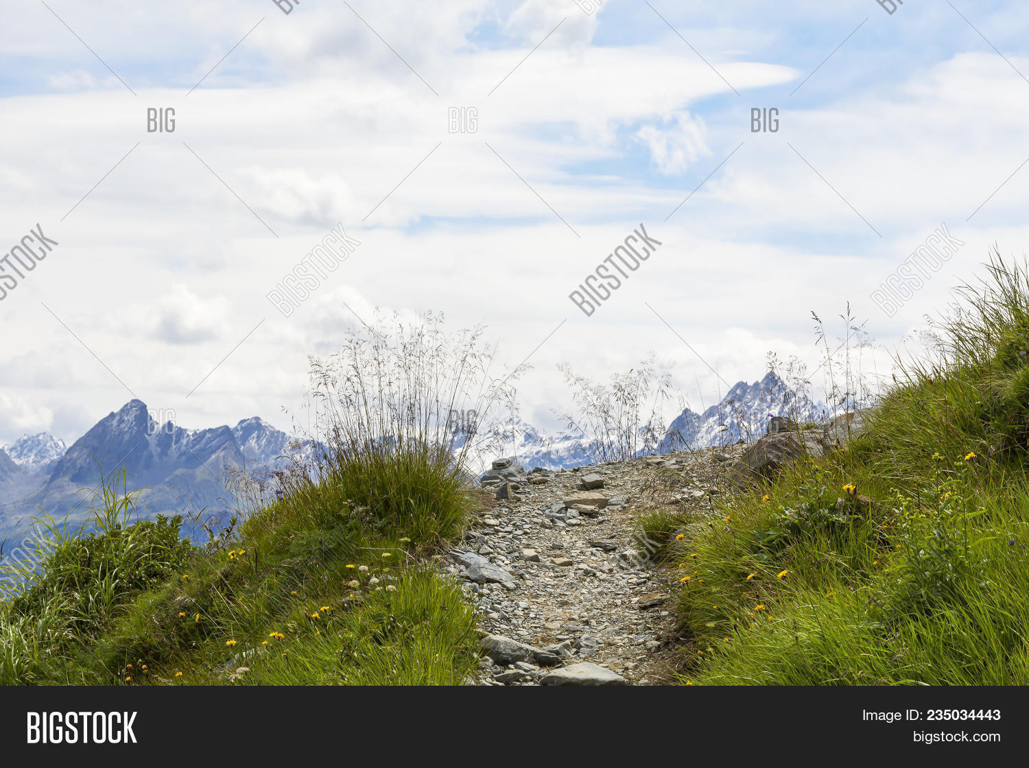 Hiking Trail High Alps Image & Photo (Free Trial) | Bigstock