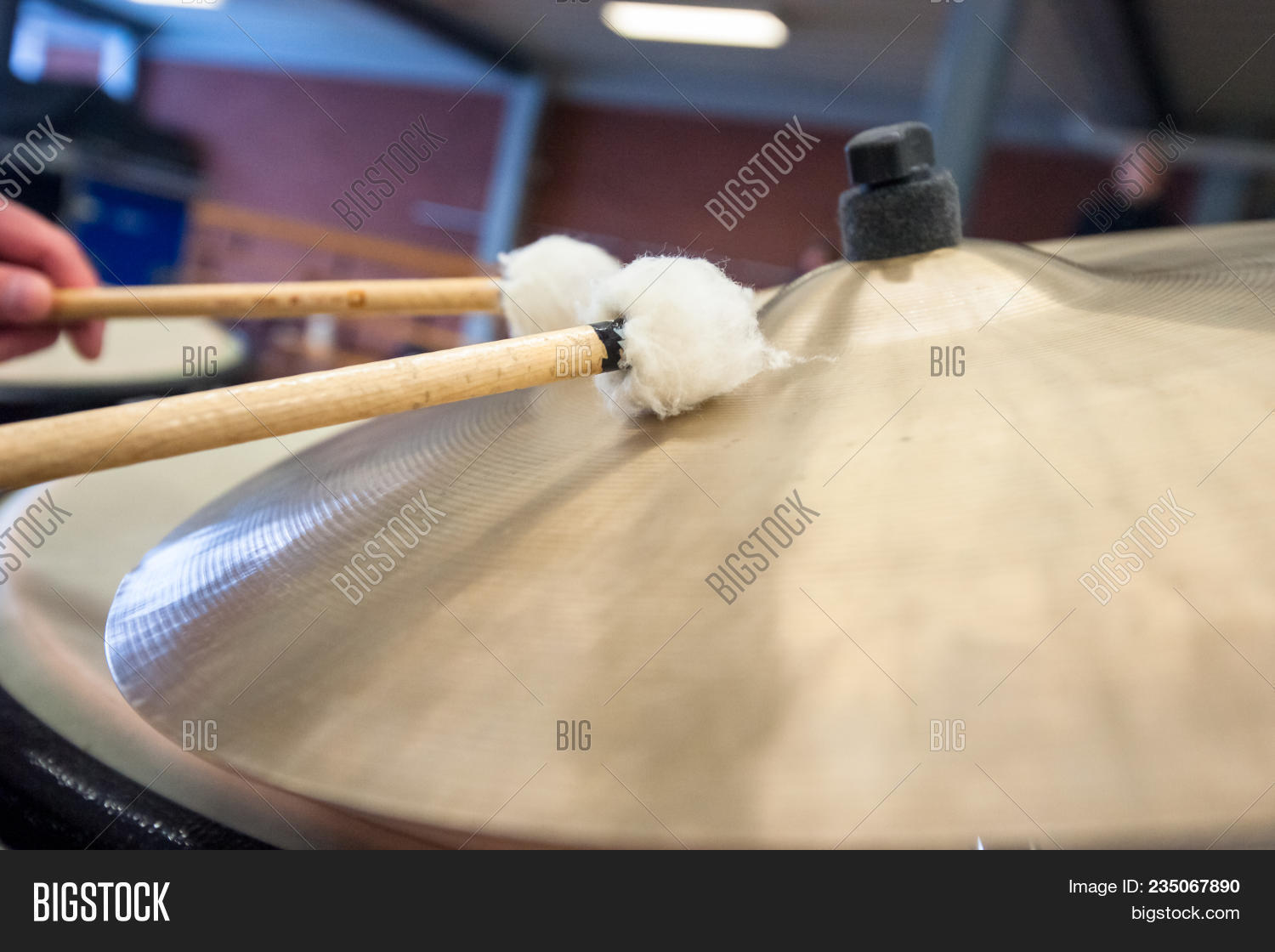 Musician Plays Cymbals Image & Photo (Free Trial) | Bigstock