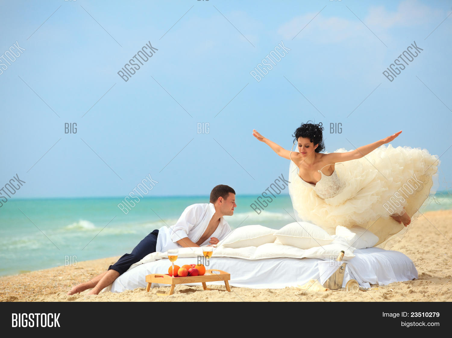 Happy Bride Flying On Image & Photo (Free Trial) | Bigstock