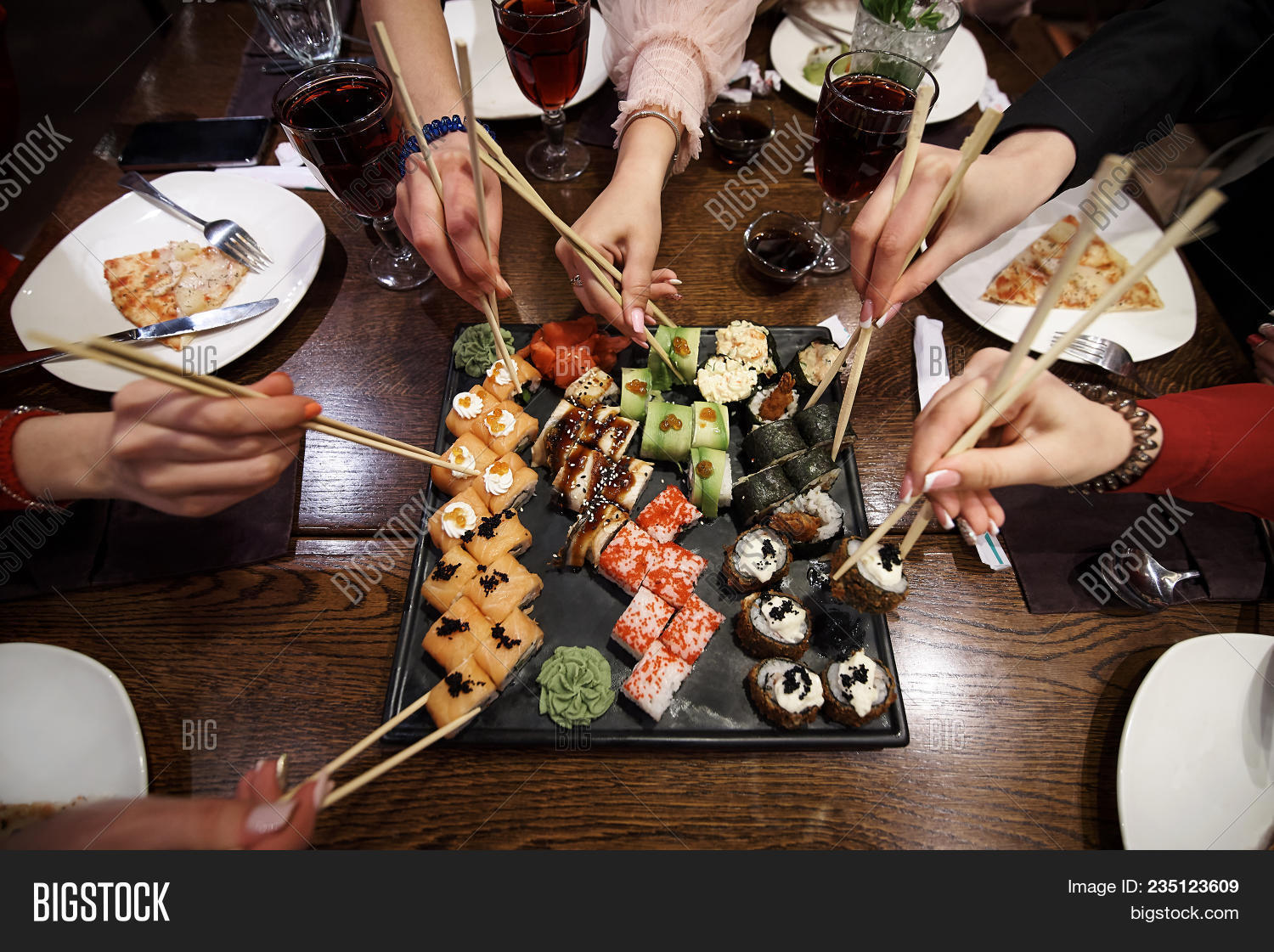 Set Sushi Rolls On Image & Photo (Free Trial) | Bigstock