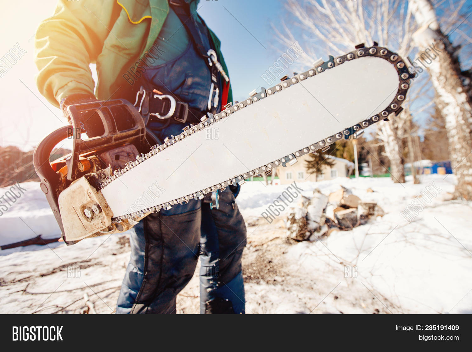 Chainsaw. Close- Man Image & Photo (Free Trial) | Bigstock