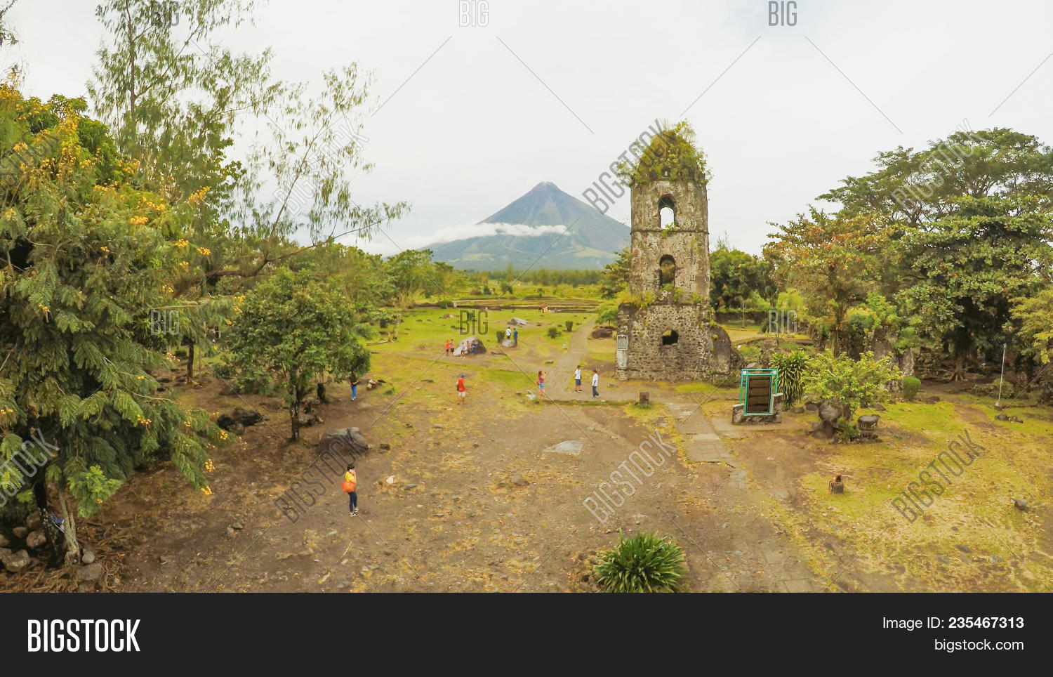 Ruins Cagsawa Church, Image & Photo (Free Trial) | Bigstock