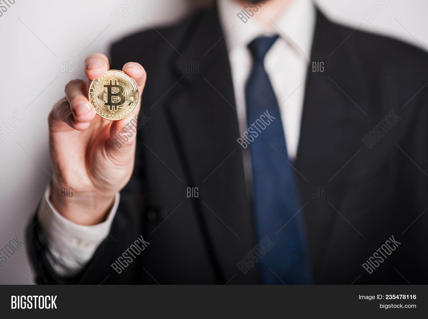 Golden Bitcoin Man Image & Photo (Free Trial) | Bigstock