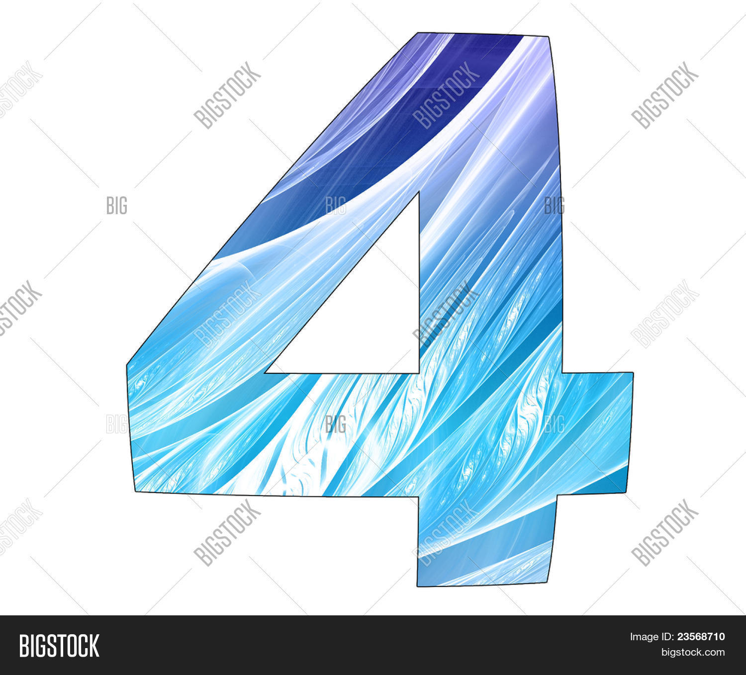 4 Number Abstract Image & Photo (Free Trial) | Bigstock