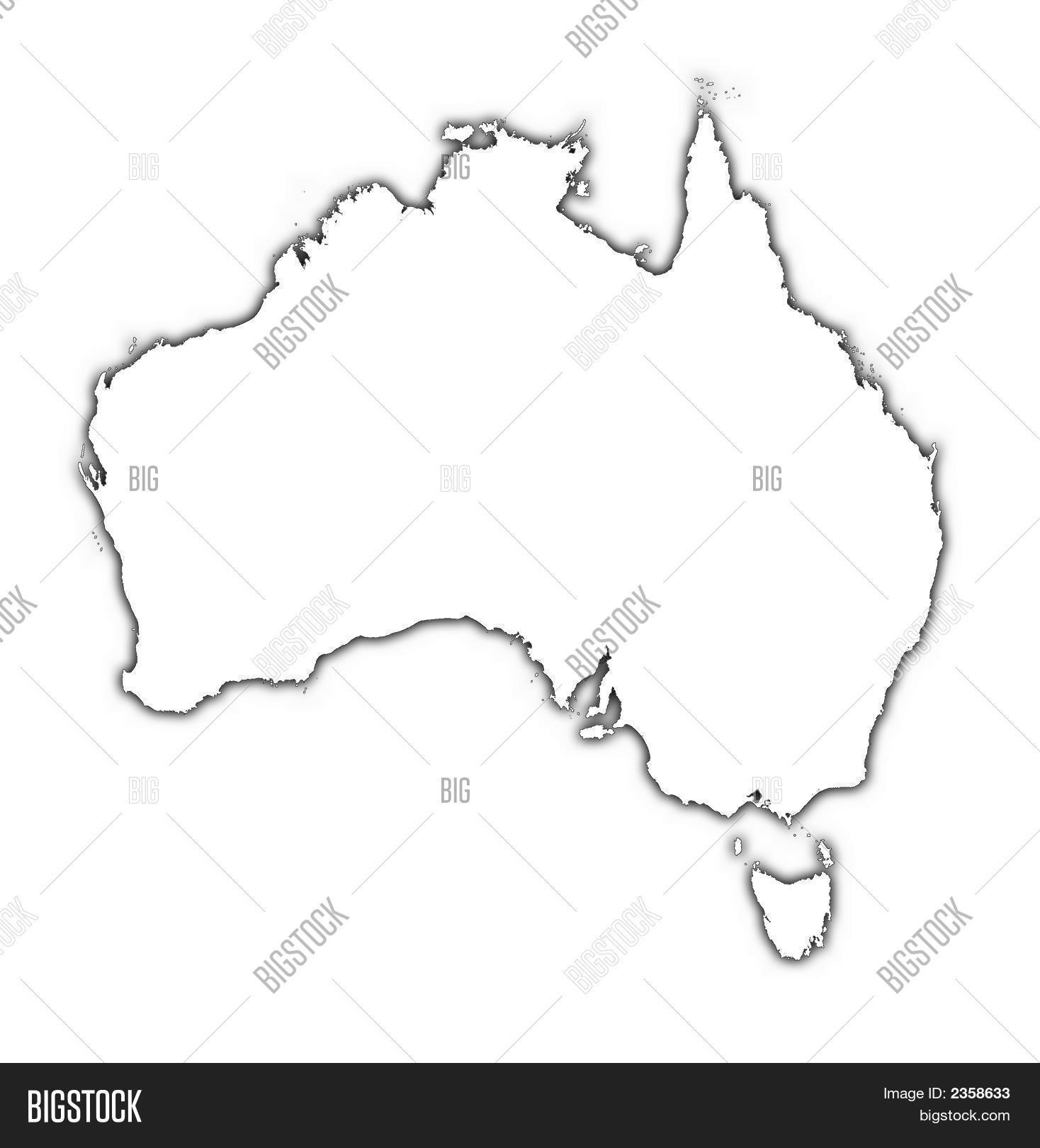 Australia Outline Map Image & Photo (Free Trial) | Bigstock
