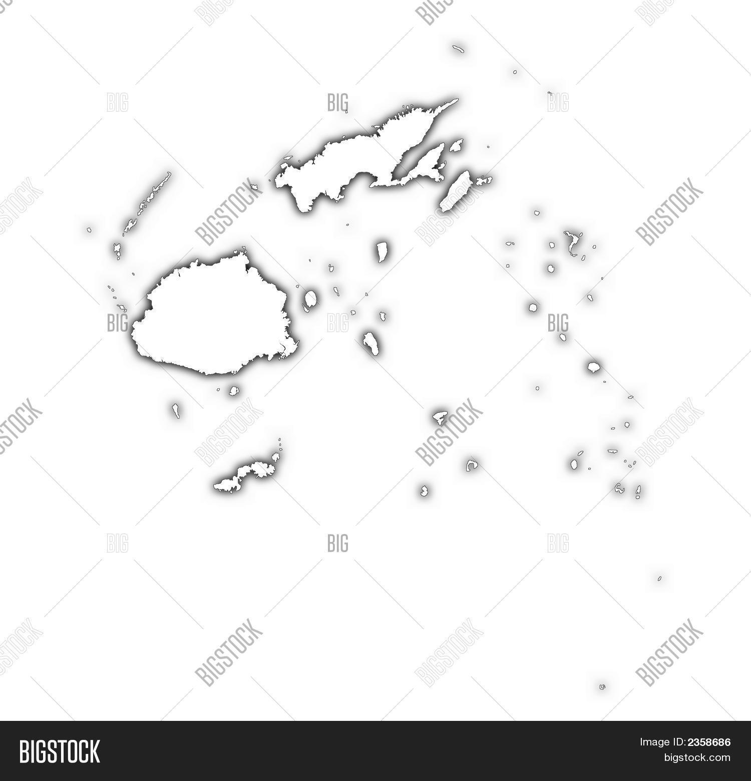 Fiji Outline Map Image & Photo (Free Trial) | Bigstock