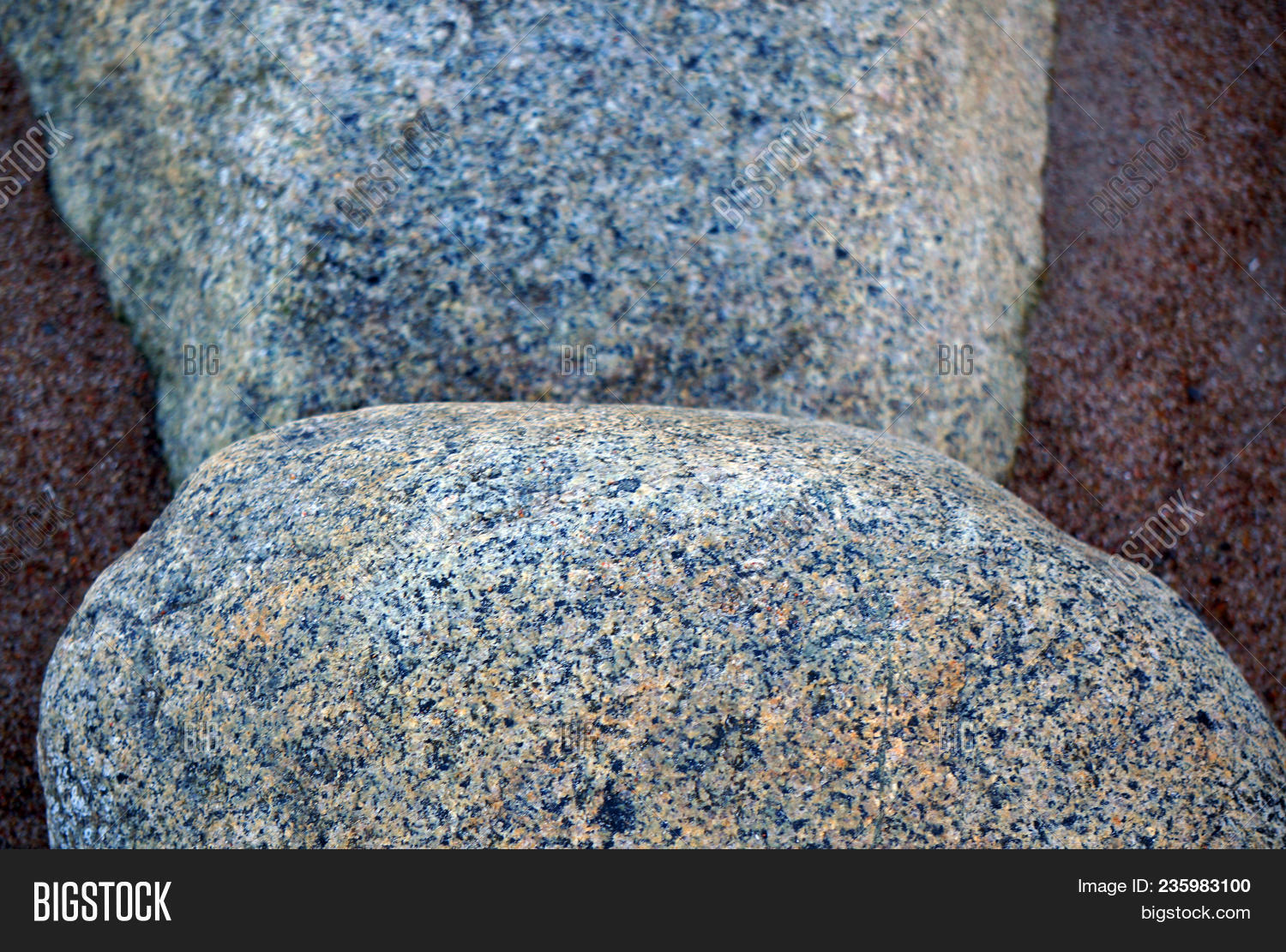 Round Stone Over Blue Image & Photo (Free Trial) | Bigstock