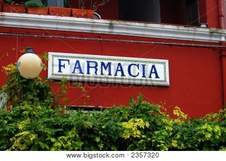 Italian Pharmacy Sign Image & Photo (Free Trial) | Bigstock
