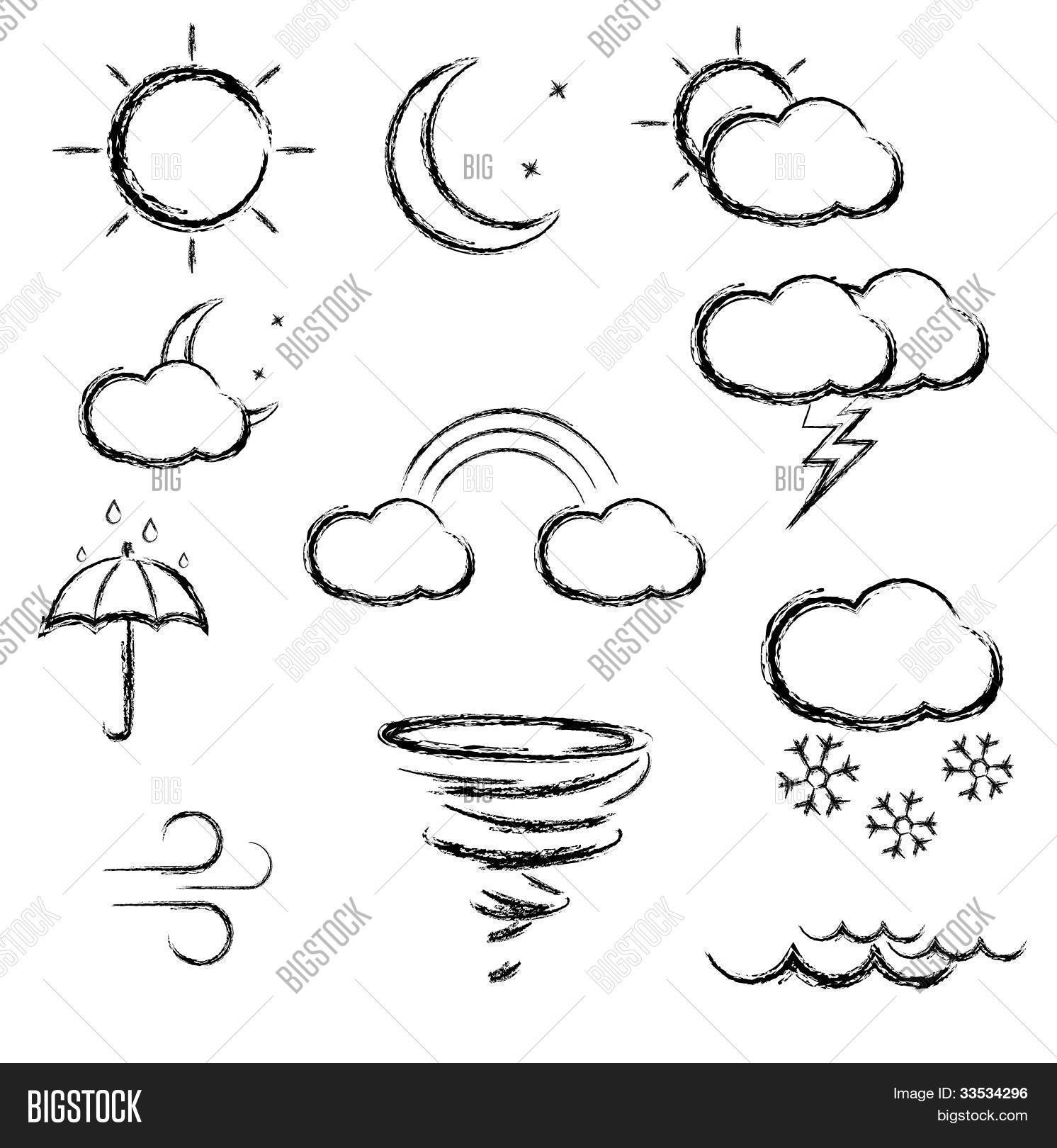 Sketch Style Weather Vector & Photo (Free Trial) | Bigstock