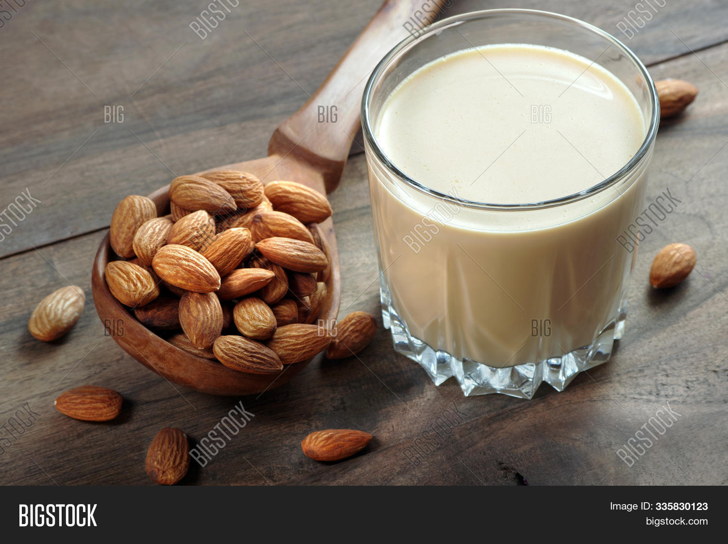 Almond Milk Glass On Image And Photo Free Trial Bigstock