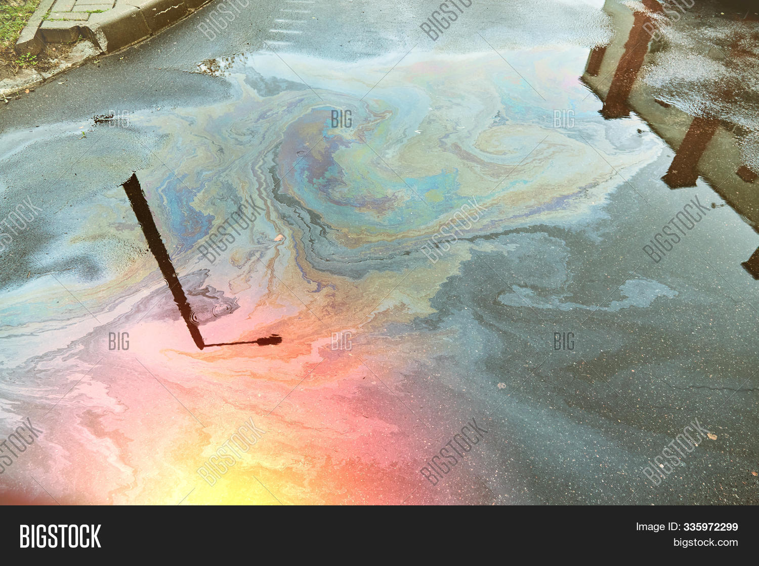 Oil Stain On Asphalt, Image & Photo (Free Trial) | Bigstock