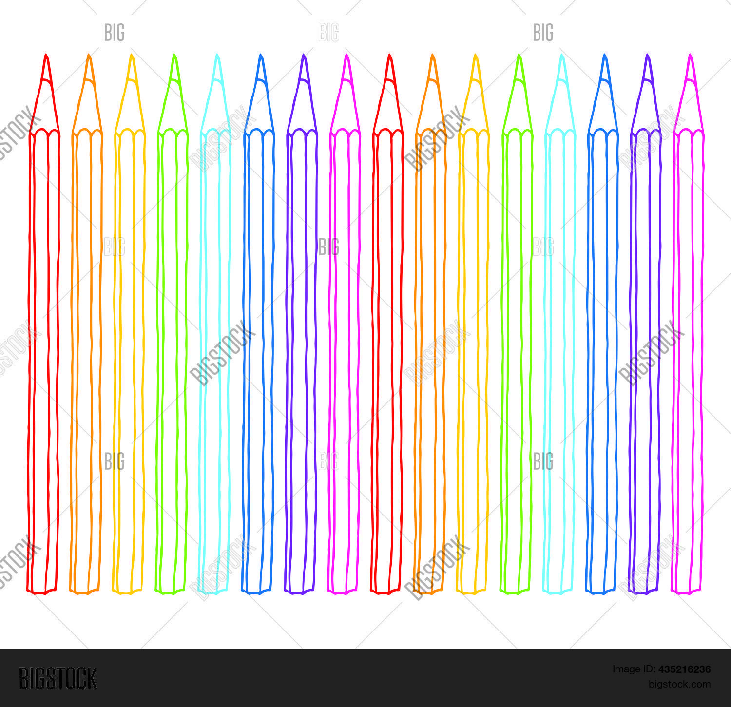Color Pencils Set Vector & Photo (Free Trial) | Bigstock