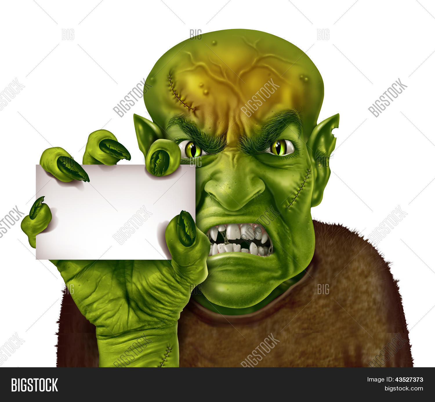 Monster Blank Sign Image & Photo (Free Trial) | Bigstock