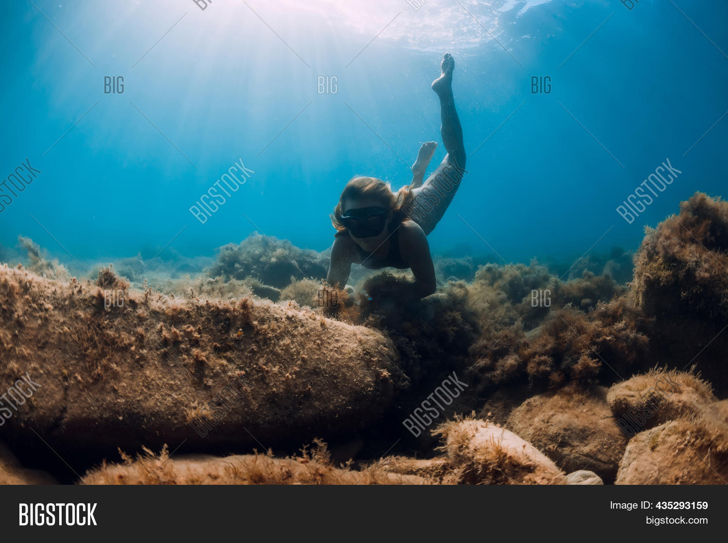 Freediver Girl Explore Image & Photo (Free Trial) | Bigstock