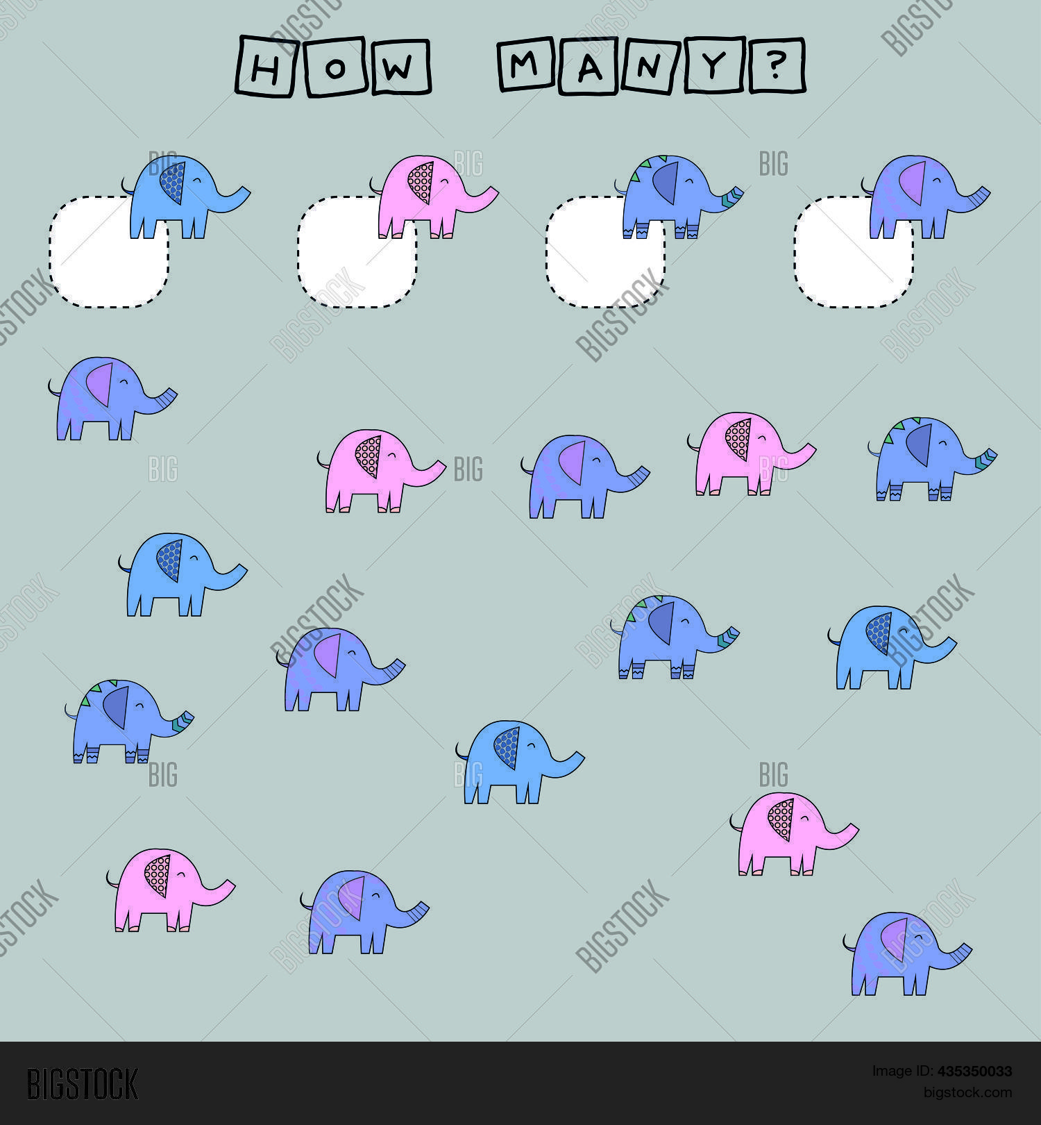 Counting Game Vector & Photo (Free Trial) | Bigstock